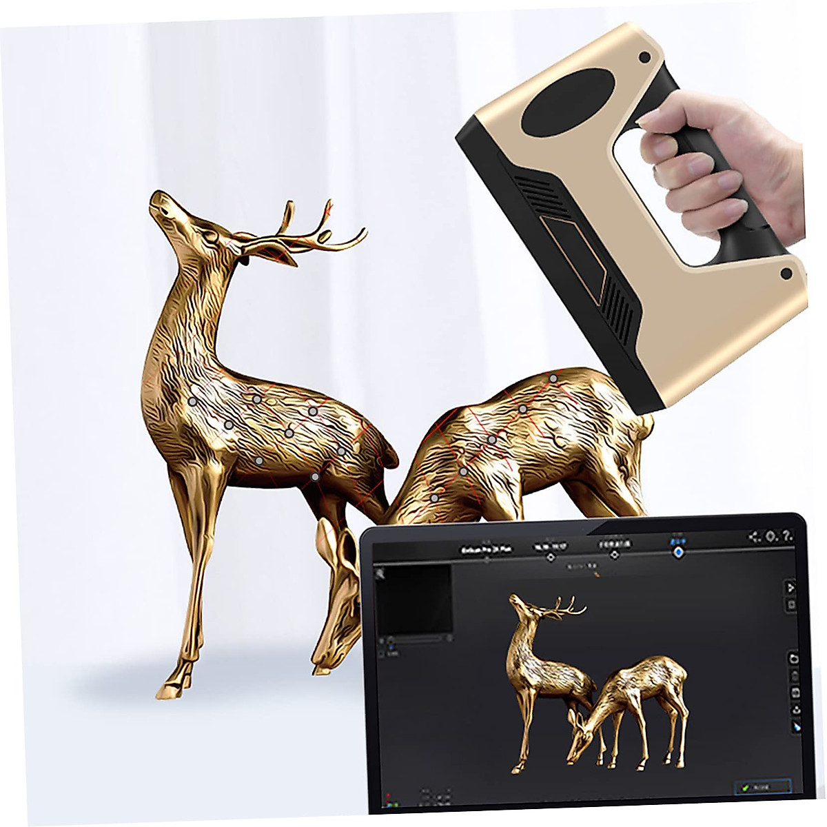 Hemoton 5 Sheets Scanner Marking Point 3D Scanning Marker 3D Scanner Targets Scanning Dots Negative Scanner Lidar Stickers 3D Scanning Reflective Point Reflective Film Adhesive Magnetic