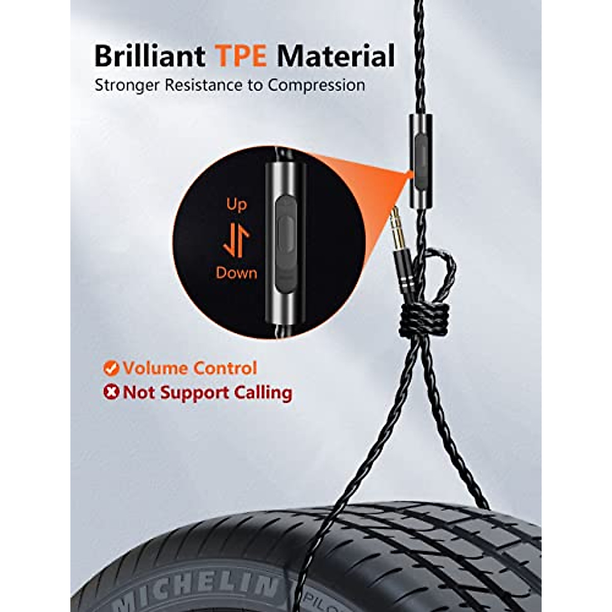 Arsvita Wired Earbuds Headphones In-Ear Noise Cancelling Ear buds with Deep Bass Stereo Sound, Volume Control,Compatible for All 3.5mm Interface Devices, Phone, Tablet, MP3, CD Player, Cassette Player