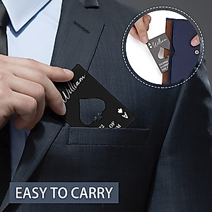 JATEBI Groomsmen Bottle Openers,5Pcs Personalized Man Credit Card Bottle Opener,Team Groom Gifts,Groomsman, Best Man, Usher, Groom Gift, Father of the Bride