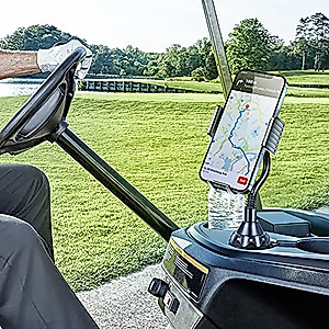 TOPGO [Upgraded] Cup Holder Phone Holder for Car, Car Cup Holder Phone Mount Universal Adjustable Gooseneck Cup Holder Cradle Car Mount for Cell Phone iPhone,Samsung,LG (Black)