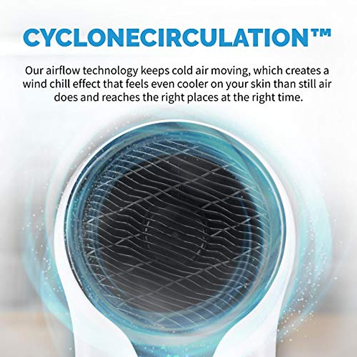 Newair Evaporative Cooler 470 CFM 250 sq. ft. Freestanding Home Air Cooler 3 Fan Speeds 1.45 Gallon Water Tank, White Easy Glide Wheels Remote Control Included