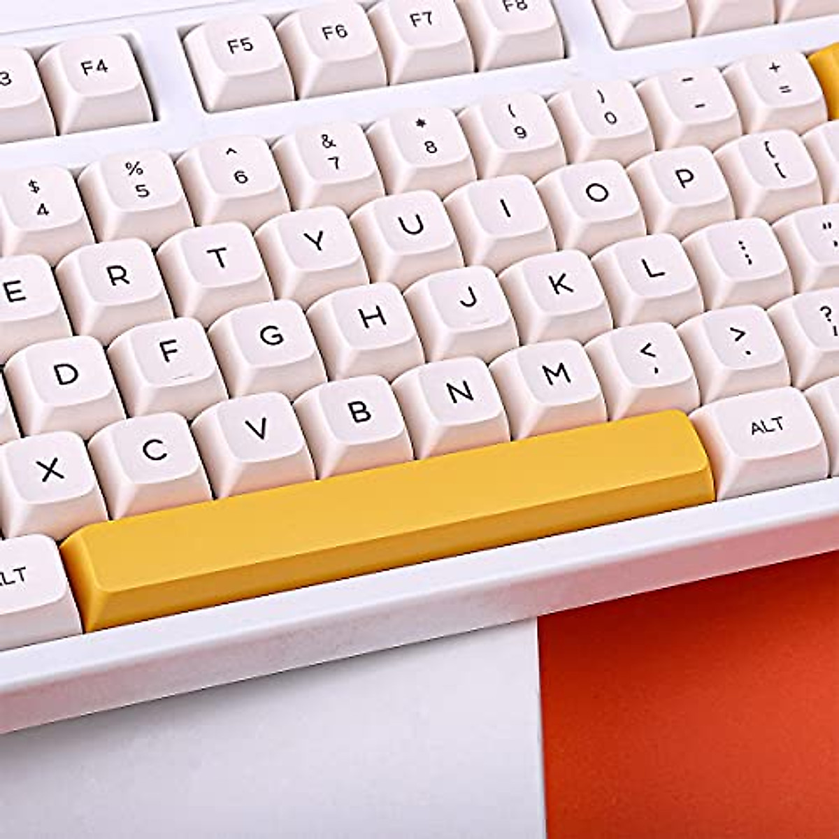 Sumgsn 140 Keys PBT Keycaps Dye-Sub XDA Profile Milk and Honey Theme for Mechanical Gaming Keyboard Cherry Gateron MX Switches (English)