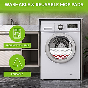 Volca Spares Microfiber Mop Pads Refill Compatible with O-Cedar Mop Refills Promist MAX Spray Mop/Promist Max Mop Pads, Pack of 4 Reusable Pads for Cleaning