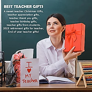 Teacher Gifts for Women Men, Teacher Graduation Gifts - Thank You for Helping Me Grow Appreciation Metal Bookmark Birthday Christmas Retirement Teacher Gifts from Students