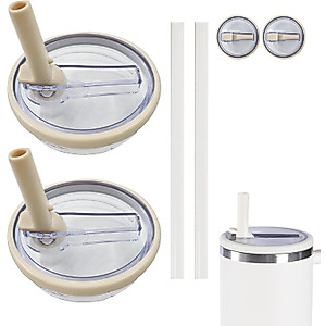 2 PCS 40 oz Replaceble Tumbler Flip Straw Lid for Stanley Quencher, Flip Spill Stopper Lids, Dustproof Tumbler Cover, Reusable Tumbler Cover, Spill Proof Splash Resistant Tumbler Lids