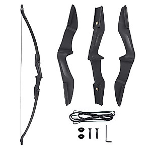 Konelia 57" Archery Takedown Recurve Bow Right&Left Hand Hunting Bow Long Bow for Adult Youth Beginner Outdoor Hunting Shooting Training Target Practice