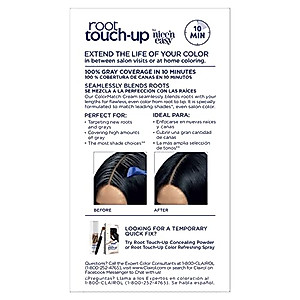 Clairol Root Touch-Up by Nice'n Easy Permanent Hair Dye, 2B Blue Black Hair Color, Pack of 1 (Pack of 2)