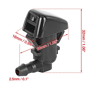 X AUTOHAUX 2pcs BT4Z-17603-A Windshield Washer Nozzle Jet Spray Single Hole for Ford Edge 2011-2015 for Lincoln MKX 2011-2015