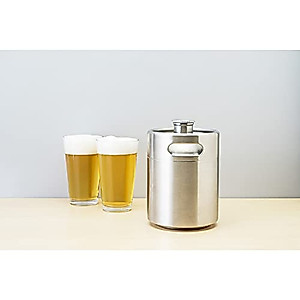 True Capsule Insulated Can Cooler Tumbler - Double Walled Stainless Steel Beverage Holder for Standard Cans and Bottles, Silver and Black, Set of 1