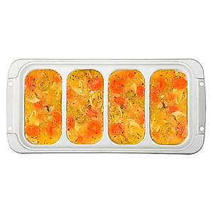 Suitable Food Storage Freezer Pod Tray with Lid 4 Piece SetF