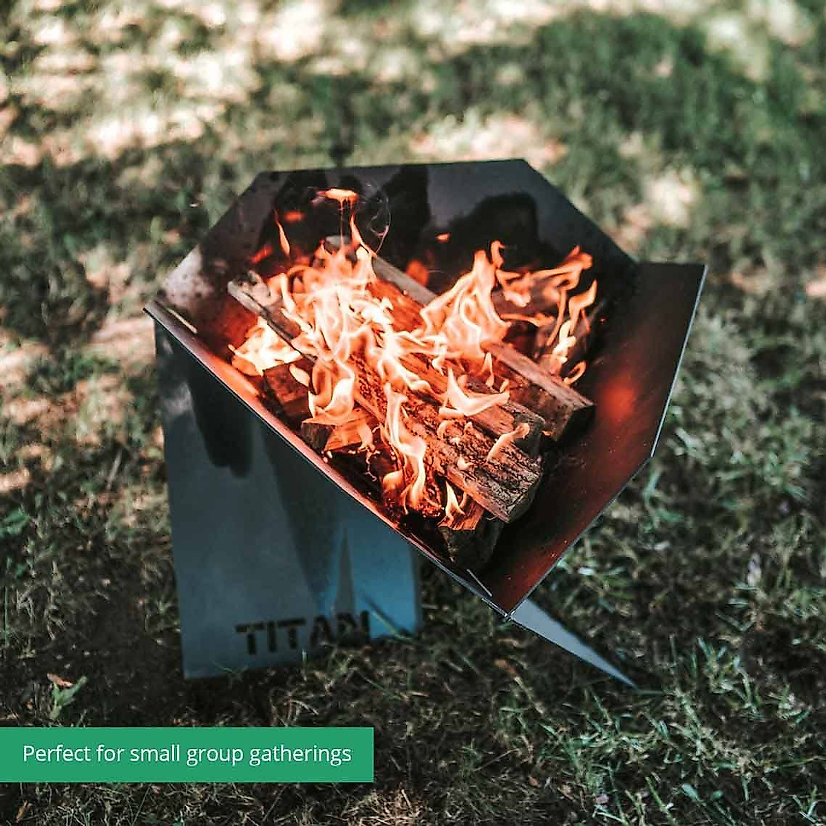 TITAN GREAT OUTDOORS Portable Pop-Up Fire Pit with Carry Bag