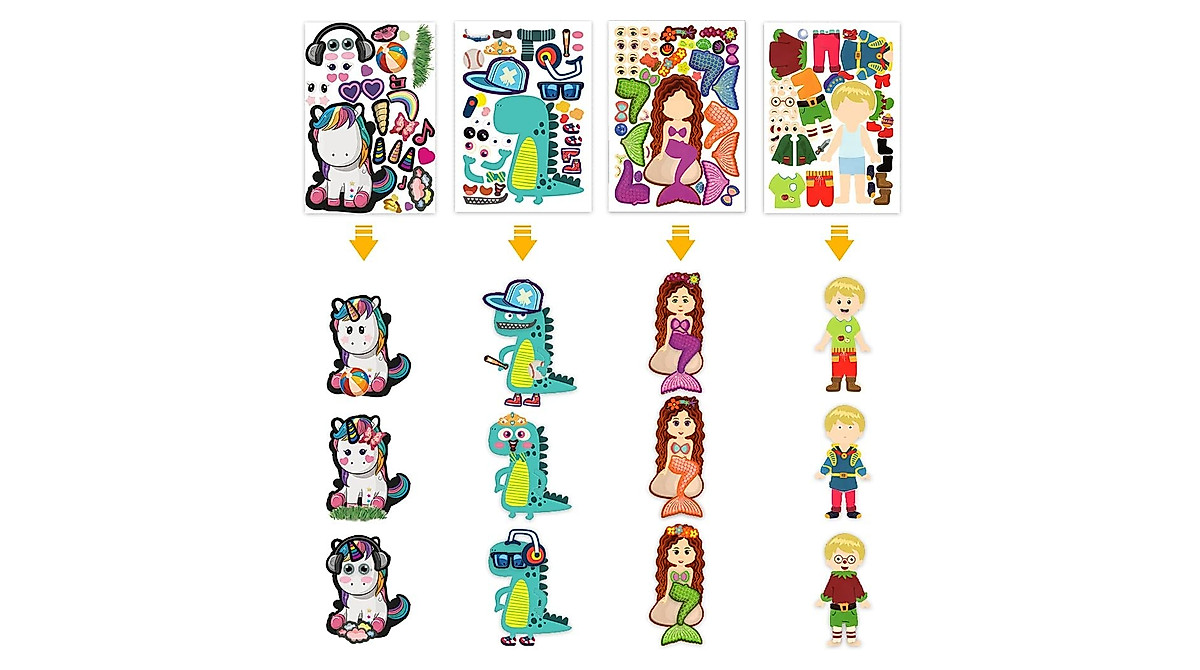 Fun Make Face Stickers - 100 Pcs Creative Kids Craft