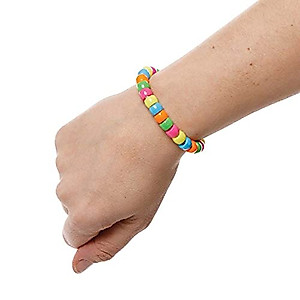 Baker Ross FE489 Bright Colour Craft Beads - Pack of 600, Multi Coloured Pony Bead Embellishments for Children's Jewellery Making, Arts Crafts and Crafting Activities