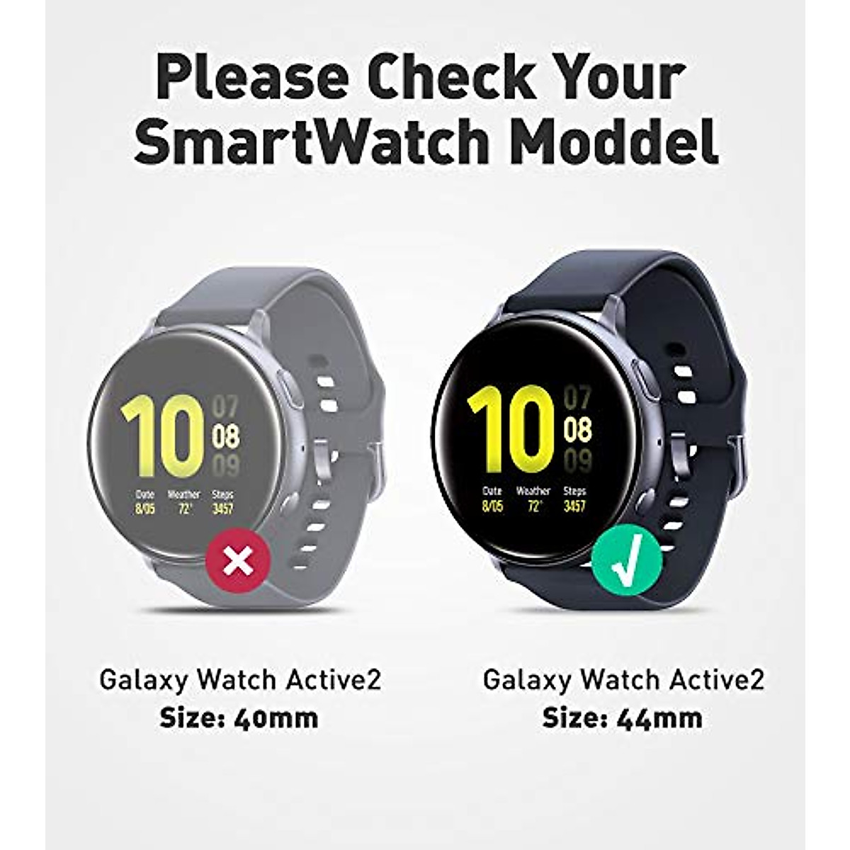 SUPCASE [Unicorn Beetle Pro] Series Case for Galaxy Watch Active 2, Rugged Protective Case with Strap Bands for Galaxy Watch Active 2 [44mm] 2019 Release (Black)