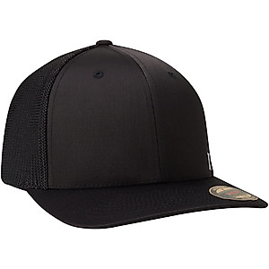 Hurley Men's Caps - Mini Icon Mesh Panel Baseball Cap - Fitted Hats for Men, Size Large-X-Large, Black