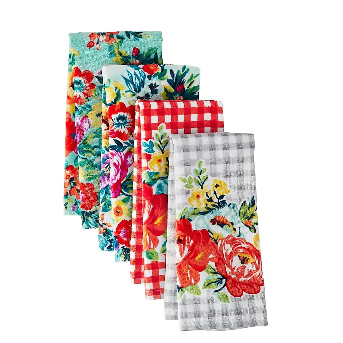 Generic Pioneer Woman Ceramic 9x13 Baker with Lid and 1 Kitchen Towel., Floral