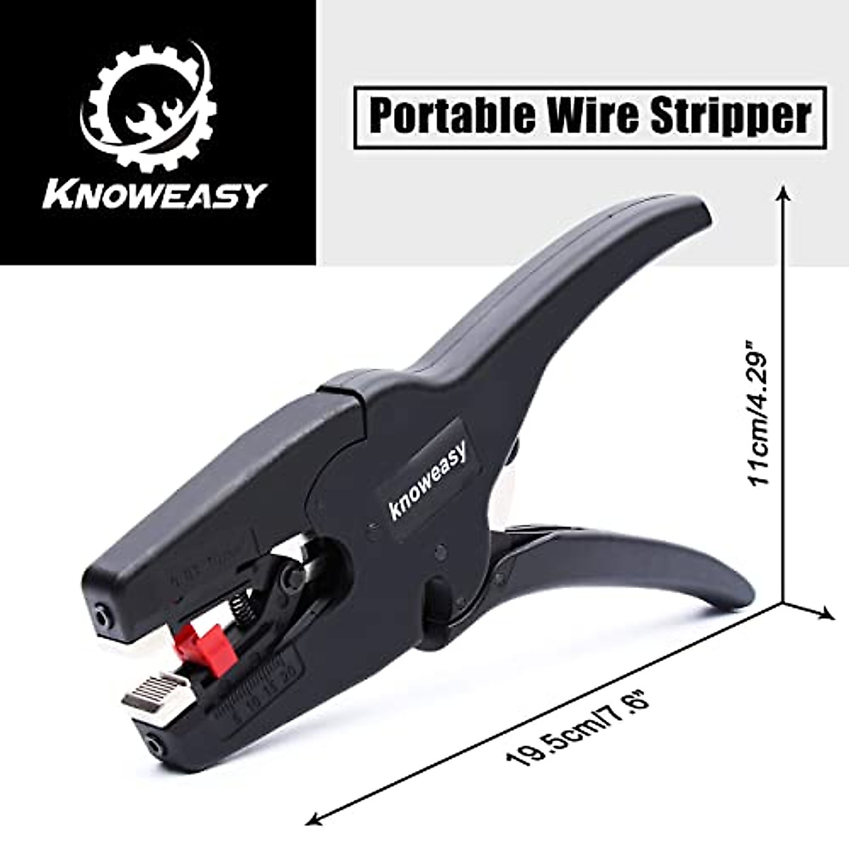 Wire Stripper, knoweasy Wire Stripper Tool with Cutter and 2 in 1 Wire Stripping Tool Works for Electronic,Electric,Automotive from 32 to 7 AWG