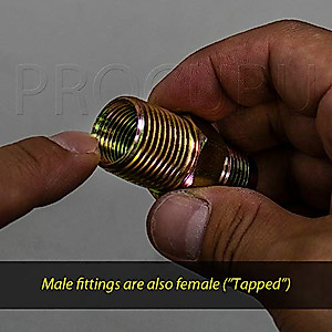 PROCURU 1/2" OD x 72" Long Weatherproof Stainless Steel Gas Flex Connector Kit with Yellow SafeGuard Coating for Dryer, Water Heater, Bbq Grill