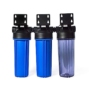 Three Stage 20" Filtration Kit with Sediment, GAC and Carbon Cartridges