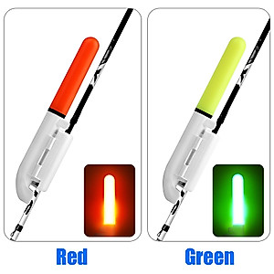 TSV Fishing Glow Sticks, 8PCS Waterproof Fishing Bite Alarm Tackle with Light for Sea Night Fishing Rod Gear