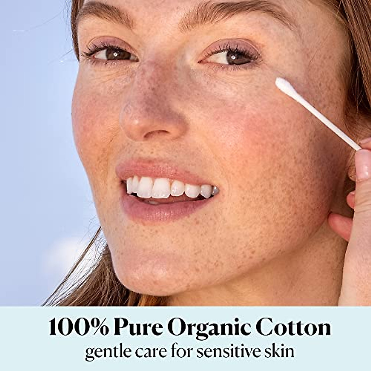 Sky Organics Organnic Cotton Swabs for Sensitive Skin, 100% Pure GOTS Certified Organic for Beauty & Personal Care, 500 ct.