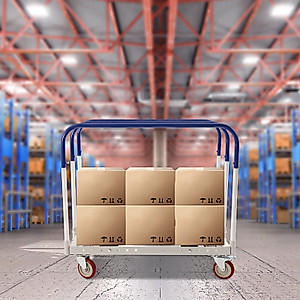 REHOUPTU Steel Panel Truck, 1000 LBS Panel Dolly Cart with Swivel Casters and Wood End, Duty Lumber Drywall Sheet Dolly Cart Platform Truck Cart Mover for Home, Warehouse 24" Width x 36" Length