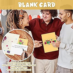 3D Pop Up Birthday Card Siumir Birthday Greeting Card with Envelope Gift Card Numbers 0-9 Personalized for Kids, Women, Men