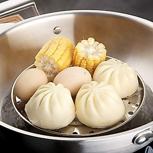 NRDBEEE Round Stainless Steel Rack 7.6" 8.5" 9.33" Inch Diameter Steaming Stand Canner Canning Racks Steamer Insert Stock Pot Steaming Tray Stand Pressure Cooker Cooking Toast Bread Salad (3 Pack)