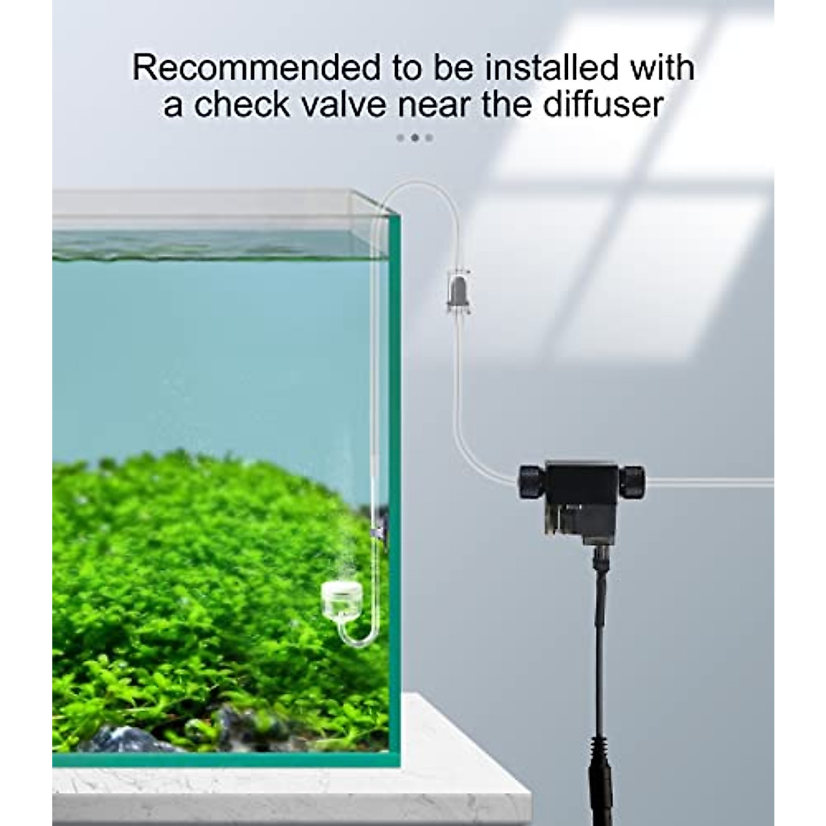 Clscea Inline CO2 Solenoid Valve Mini Low Temperature for Aquarium CO2 System