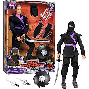 Click N' Play 12" Inch Ninja Action Figures Play Set With Accessories - Click N Play Military