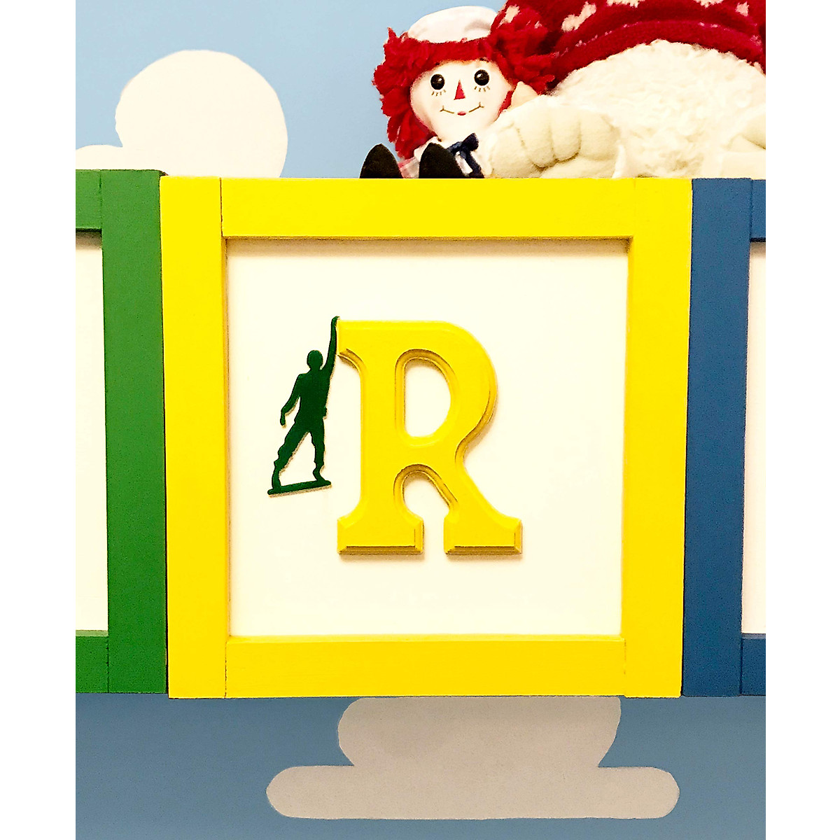 Set of 18 Army Men Acrylic Green Wall Decorations for a Kid's Toy Story Room or Andy's Room Nursery