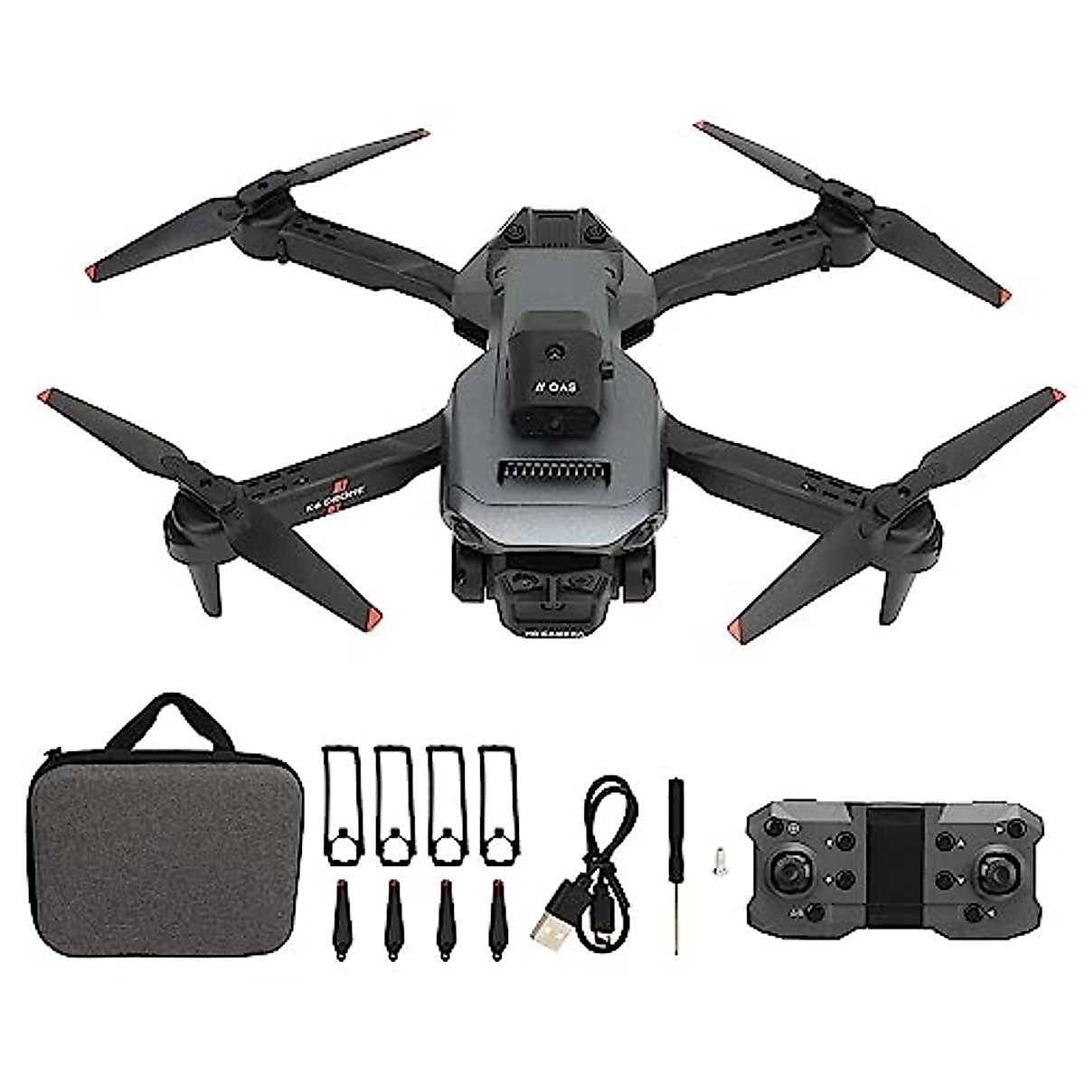 Drone with Camera, 4K RC Quadcopter Drone Foldable Drone with 4K Camera 50X Zoom Triple Camera System, Small Mini Drone, 4 Way Obstacle Avoidance