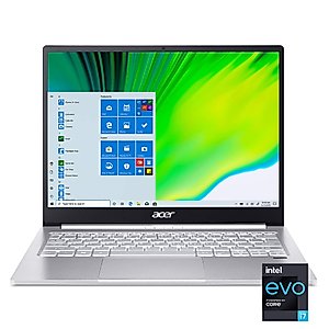 Acer Swift 3 Intel Evo Thin & Light Laptop, 13.5inch 2256 x 1504 IPS, Intel Core i7-1165G7, Intel Iris Xe Graphics, 8GB LPDDR4X, 512GB NVMe SSD, Wi-Fi 6 Silver 13-13.99 inches (Renewed)