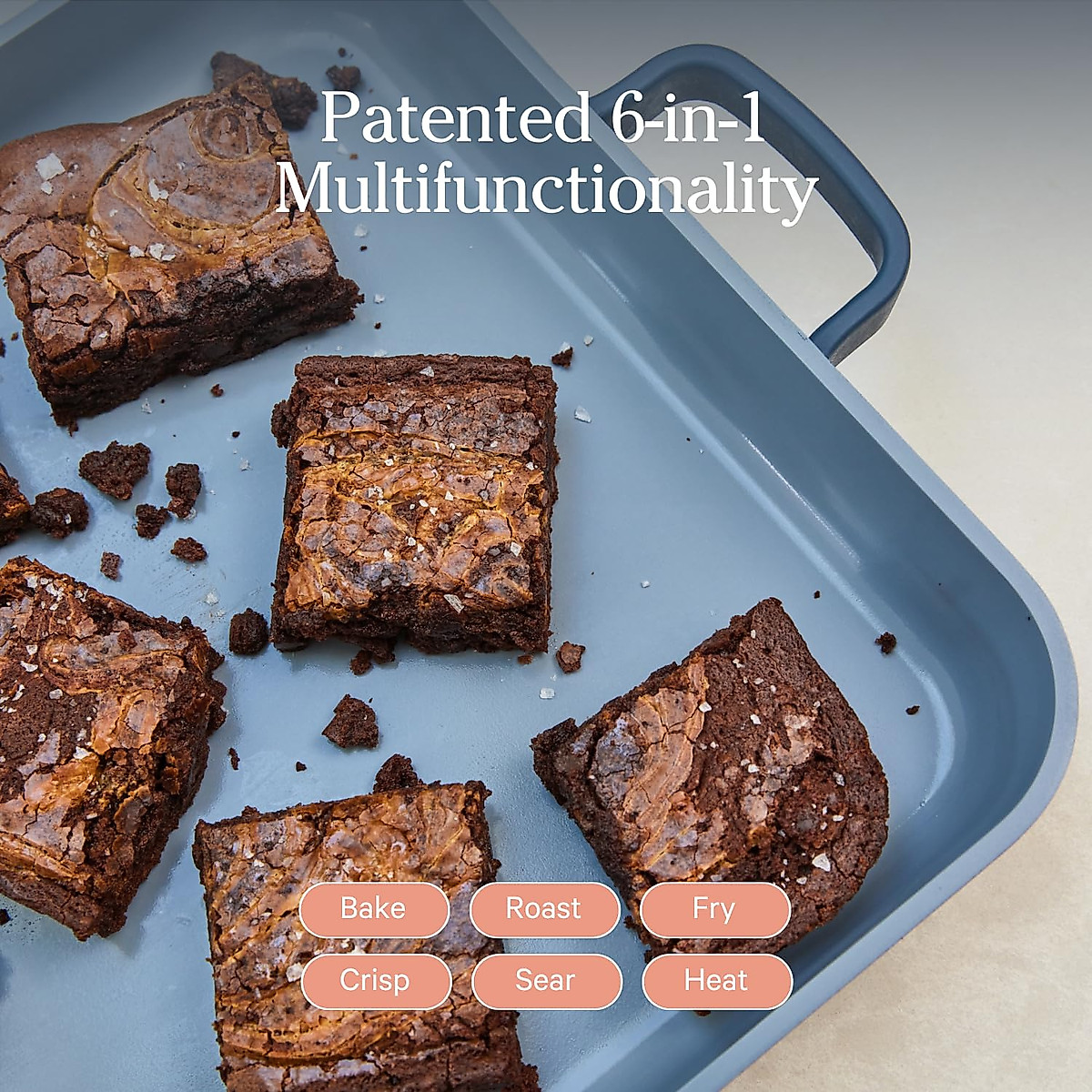 Our Place Griddle Pan - Versatile Nonstick Ceramic Sheet Pan & Stovetop Griddle | Toxin-Free, Dual-Use, with Ergonomic Handles | 5 Qt Capacity, Oven Safe up to 450°F | Char