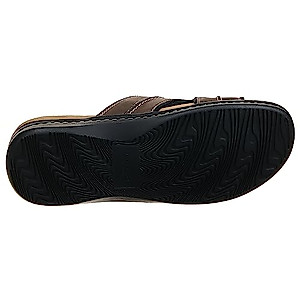 Dockers Men's Slide Sandal, Dark Brown, 10 Wide