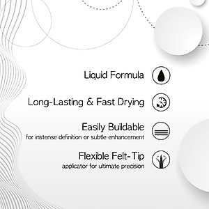 Ruby Kisses Classic Liquid Eyeliner, Smudgeproof Long Lasting Eye Makeup with Felt-Tip Applicator (1 PACK, White)