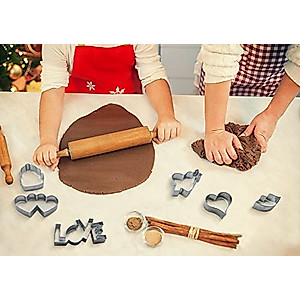 Wedding Heart Cookie Cutters, 6pcs Valentine's Day Cookie Biscuit Cutters Set with LOVE Cake Kiss Heart with Arrow Double Heart for Kitchen Lover Wedding Anniversary Engagement Themed Party Decoration