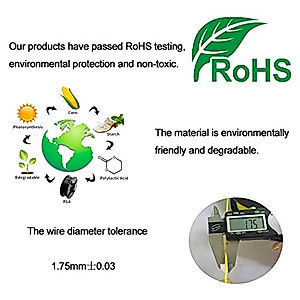 3D Printer Filament PLA Multi-Color Rainbow Gradient Color 1.75mm +/-0.03mm 1kg Spool Good Toughness Easy to Print Sealed Packaging,B