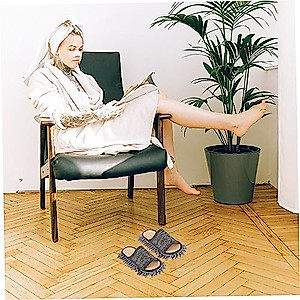 Healeved 1 Pair Slippers Sweeping Slippers Indoor Slippers for Women Lazy Mop Slippers Mop for Wood Floors Floor Cleaning Slippers Floor Cleaner Mop Home Use Slippers Home Summer Slippers