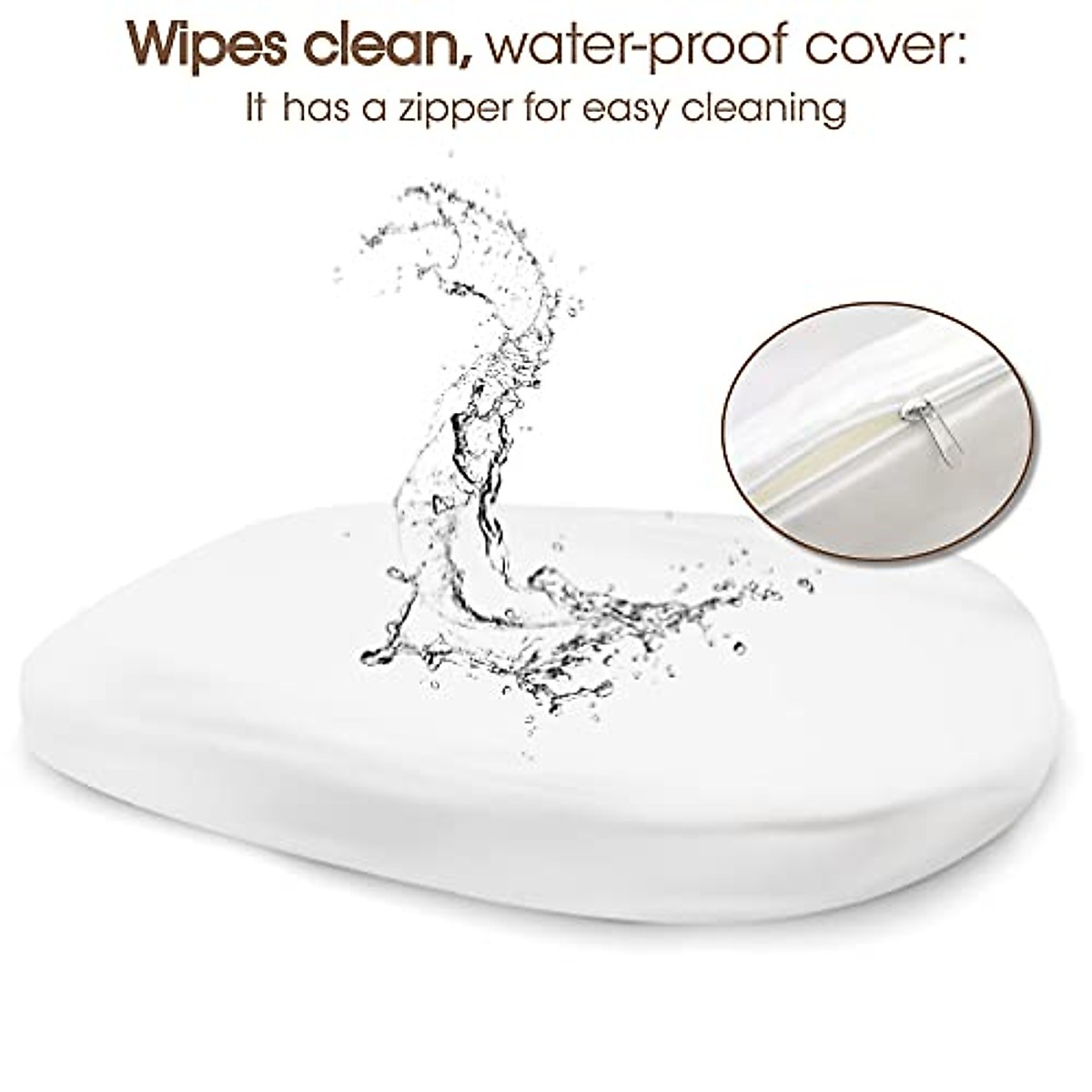 J&JOO Baby Changing Basket - Raised Side Foam Pad with Wipeable Waterproof Pad Cover, Built-in Security Strap, Handmade, Moses Basket Changing Table Topper Changing Pad