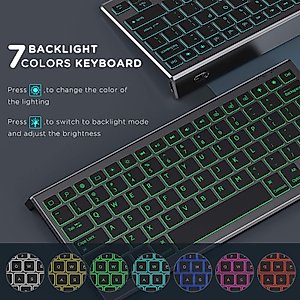 Keyboard and Mouse for iPad, iPhone, Wireless Bluetooth Backlit Keyboard and Mice for iPad 10.2 2019, 2020, iPad Air 4, iPad Pro 11, 12.9 in, iPhone 8, iPhone 11, ect, Space Gray