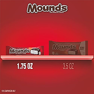MOUNDS Dark Chocolate and Coconut Candy Bars, 1.75 oz (36 Count)