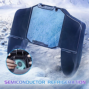 Cell Phone Cooler Game Controller Cooler Mobile Game Controller with Cooling Fan, Mobile Controller Gamepad L1 R1 Aim and Shoot Trigger, Remote Grip for 4.7-6.5" Android iOS Phone Accessories