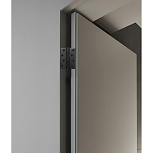 WANLIAN 4" Matte Black Ball Bearing Door Hinges,3 mm Thick Stainless Steel,Solid Square Corner Heavy-Duty for Exterior & Interior Doors, with Mounting Screws (2 Pack)