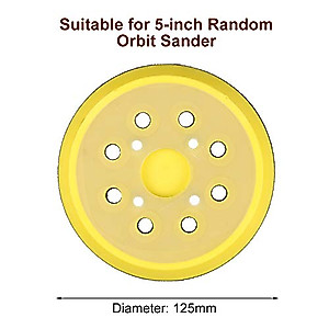 5-Inch 8-Hole Hook and Loop Sanding Discs 70 Pcs and Replacement Sander Pad Set, Compatible with Milwaukee Tools, Part Number 51-36-7090