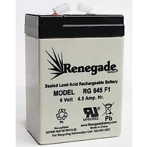 Exit Sign Battery (6) Pack. ELB-06042, 0120255, PS-640, 6 Volt, 4.5 amp Sealed Battery