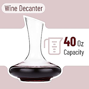 BTaT- Wine decanter, 40 oz, Wine Carafe, Wine Decanters and Carafes, Wine Carafe Decanter, Decanter Wine, Wine Carafe Decanter, Wine Gifts, Small Wine Decanter, Small Decanter, Mother's Day Gift