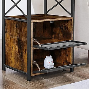 VECELO Nightstand with Drawer, Modern Night Stand, End Side Table for Living Room,Bedroom,Office, Easy Assemblyfor Bedroom, Office, Easy Assembly