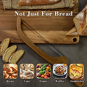 Flechazo Bread Knife for Homemade Bread - with Sourdough Lame Bread Scoring Tool and Replacement Stainless Steel Saw, Premium Serrated Blade for Effortless Slicing Bread, Sourdough and More