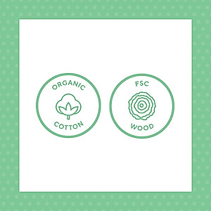 Petit Collage Eco-Friendly Organic Baby Starter 3-Piece Gift Set, Little Elephant